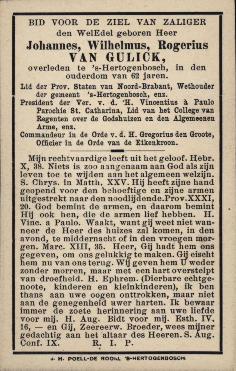 Bossche Encyclopedie | Johannes Wilhelmus Rogier van Gulick (1838-1900)