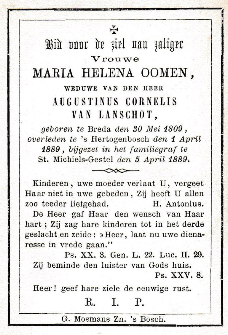 Bossche Encyclopedie | Augustinus Cornelis van Lanschot